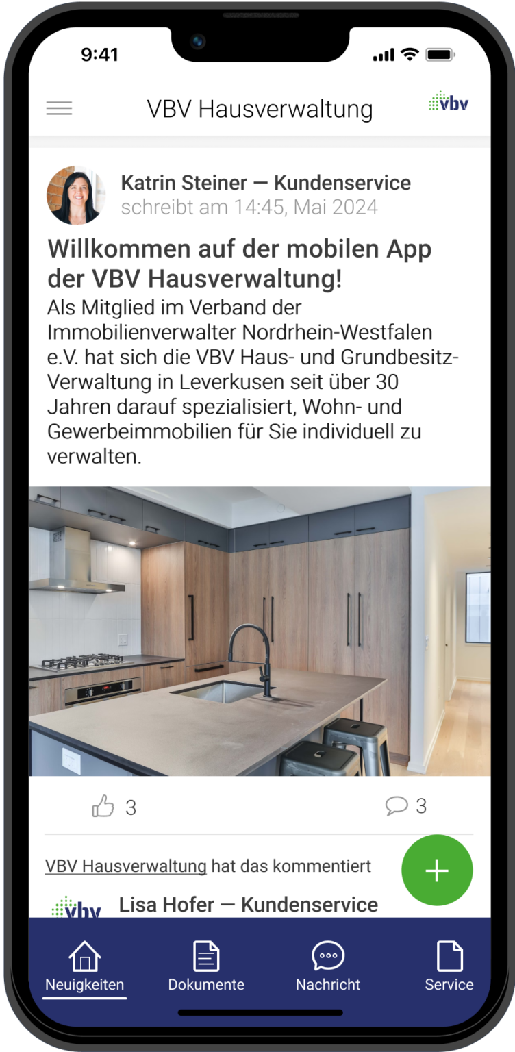 Unsere App – VBV Hausverwaltung